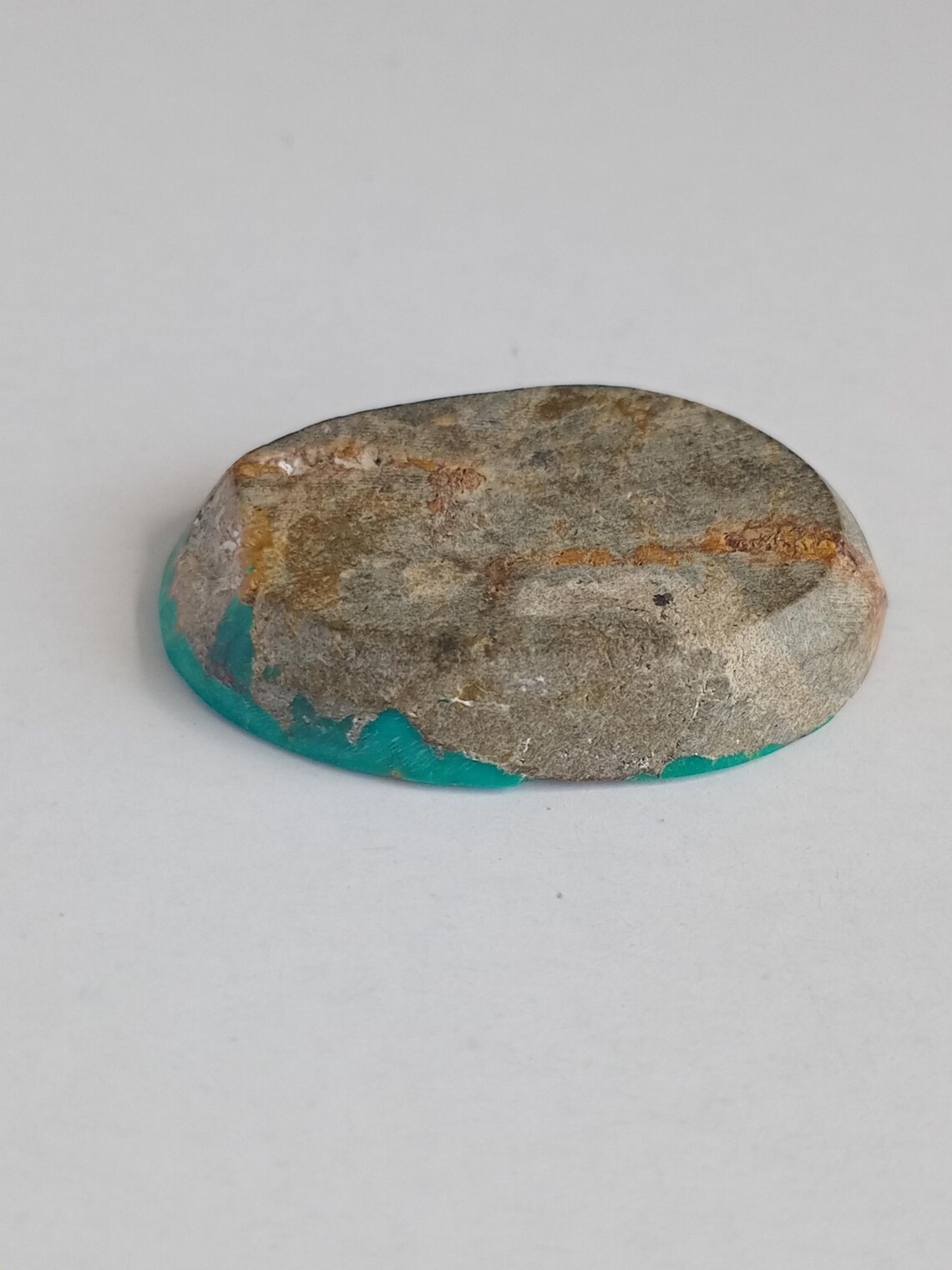Natural Persian Turquoise Stone: Oval Greenish Blue Gemstone, 39 ...