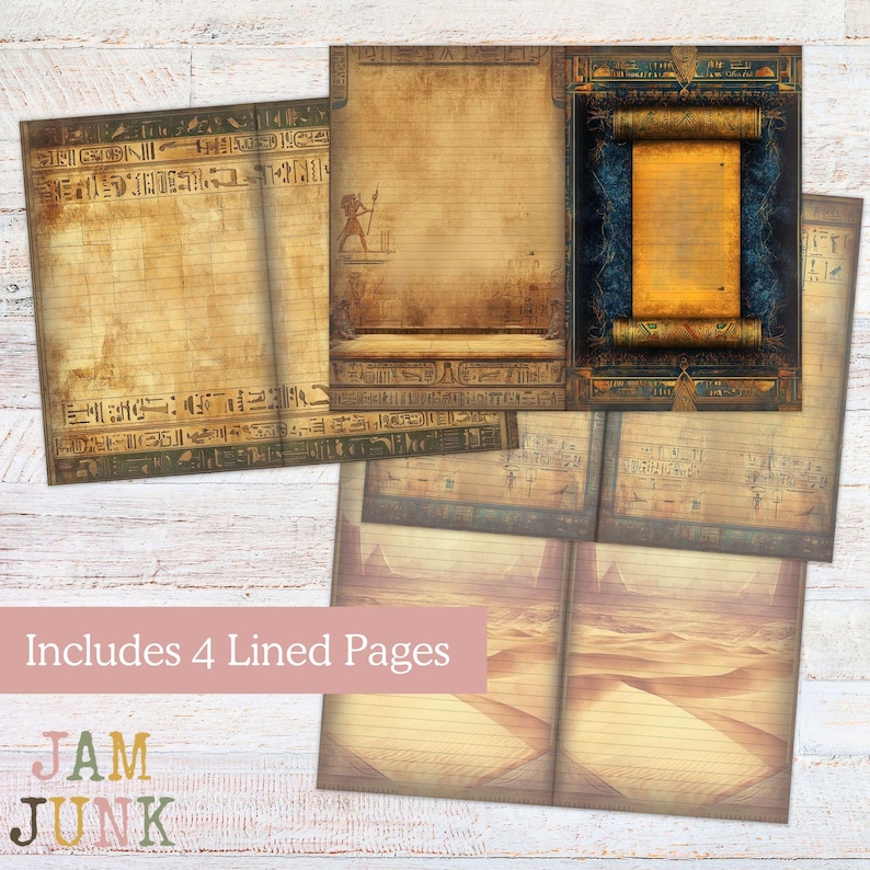 Ancient Egypt Junk Journal Pages: Egyptian Scrapbook Paper (digital ...