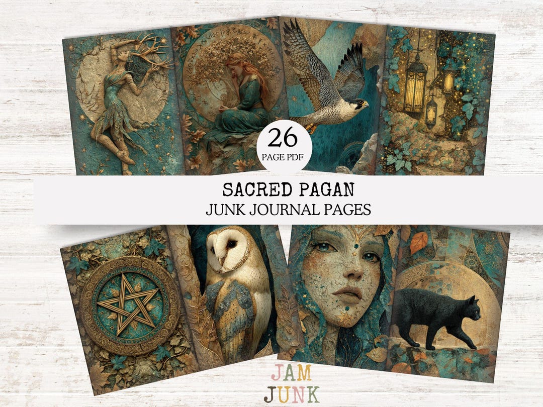 Sacred Pagan Junk Journal Kit: Printable Witchcraft Pages PDF Download ...