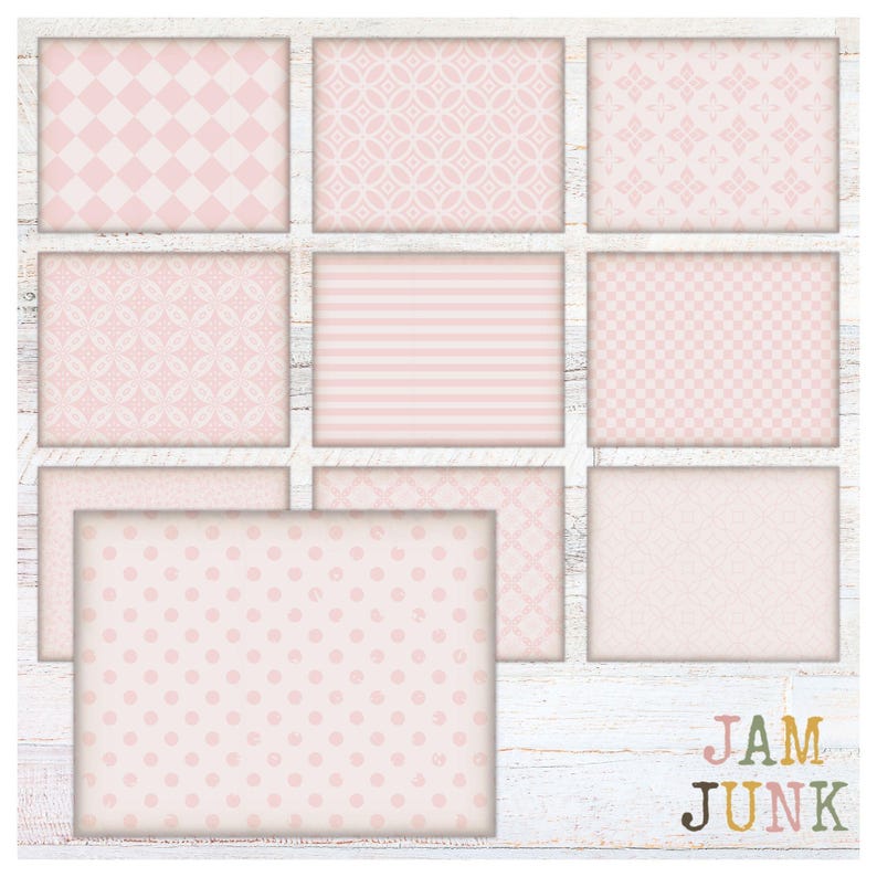Soft Pink Filler Papers – 20 Patterned Junk Journal Pages | Soft Rosy ...