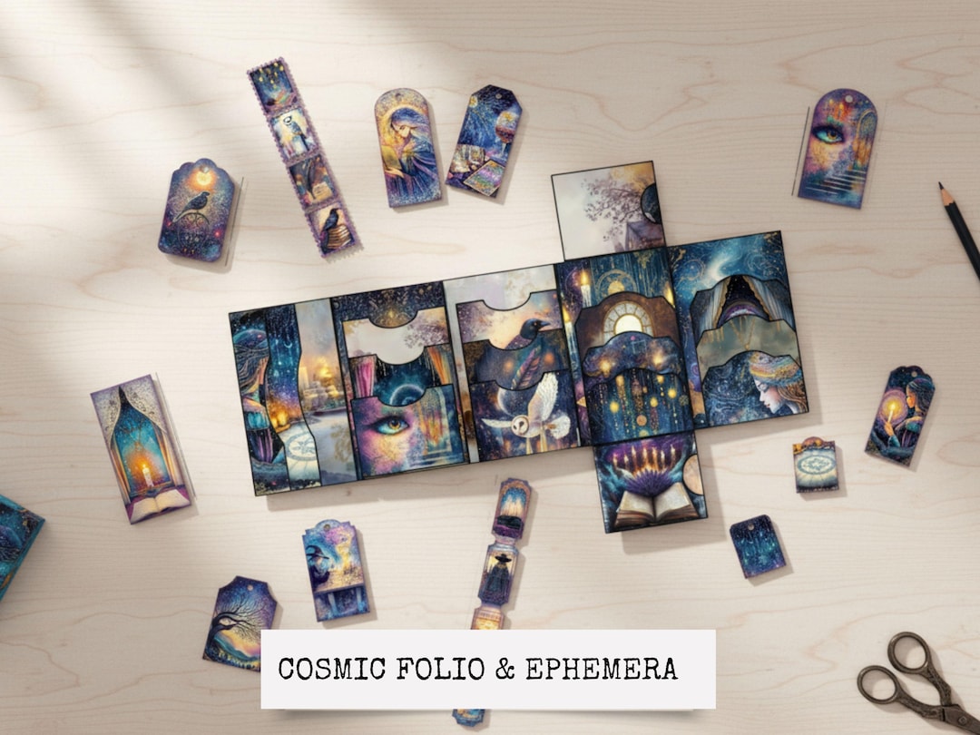 Cosmic Folio – 14 Pages of Pockets & Ephemera (digital Download) - Etsy