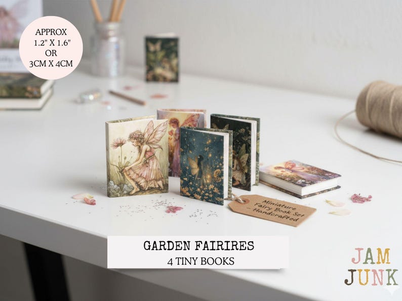4 Garden Fairies Tiny Books – Printable Miniature Fairy Book Set for ...