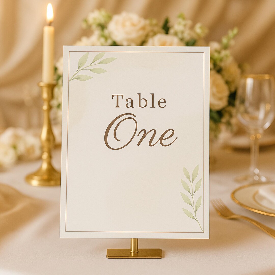 Wedding Table Numbers, Baby Shower, Printable Table Numbers, Editable ...