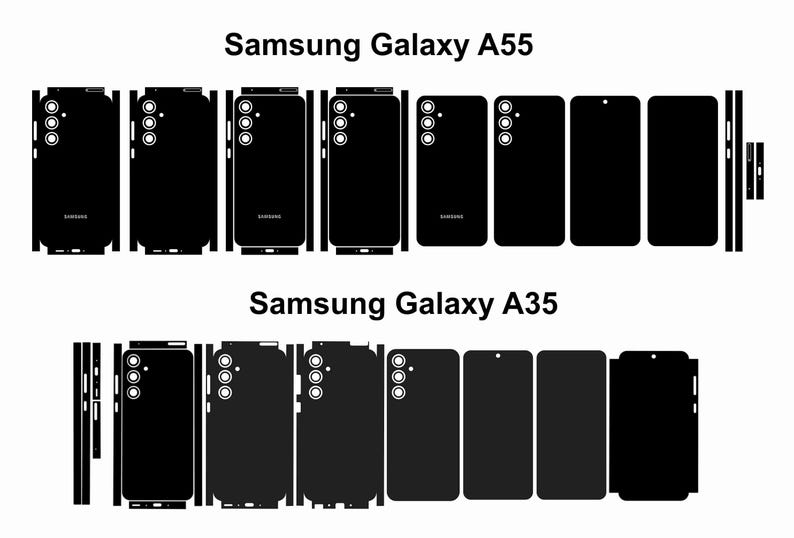 Samsung Galaxy A35 & A55 Skin Template Custom Phone Decals - Etsy