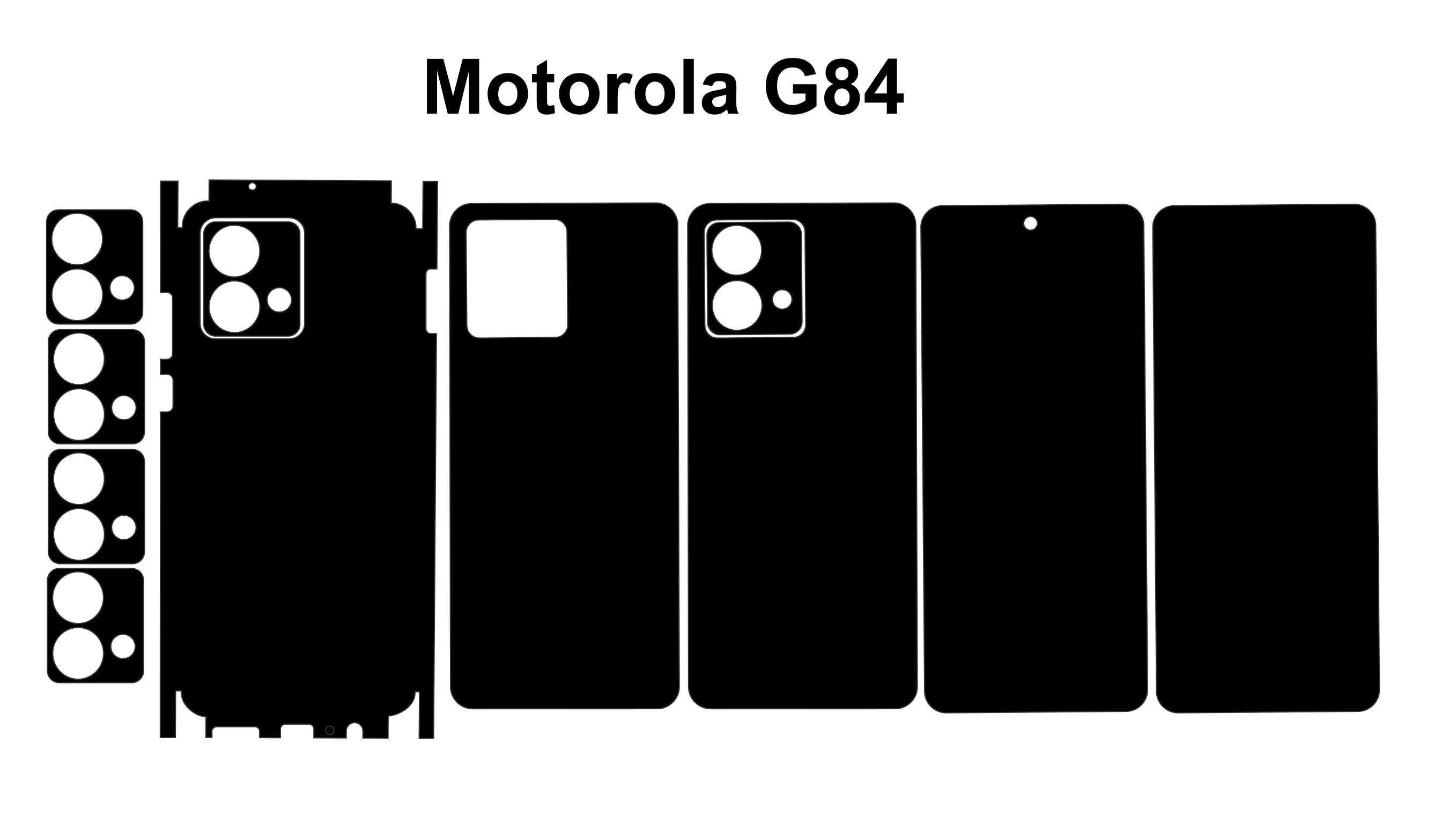 Motorola G84 Skin Vector Template SVG - Die Cut Phone Decal Design for ...