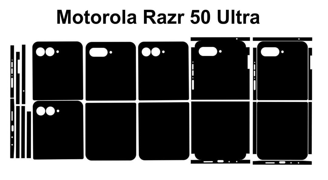 Motorola Razr 50 Ultra Skin Vector Template: Phone Decal Design (SVG ...