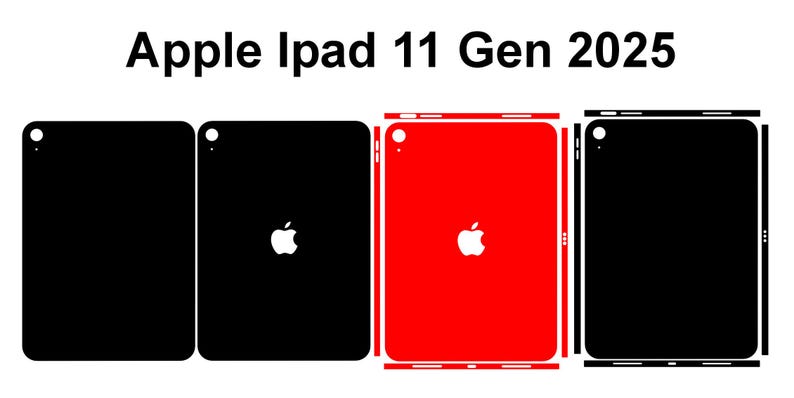 IPad 2025 A16 Gen 11th Skin Vector Template Cut Files Svg Dxf Eps - Etsy