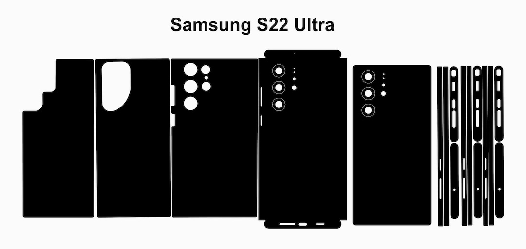 Samsung Galaxy S22 Ultra 5G Full 360 Skin Template – Vector Files & Die ...