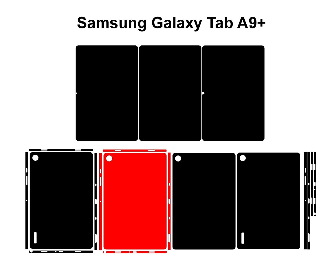 Galaxy Tab A9+ Skin Vector Cut Files: Custom Decal Template - Etsy