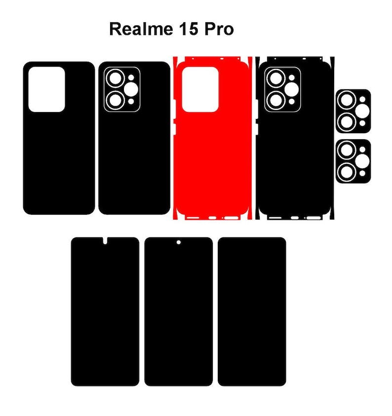 Realme 15 Pro & 15t Skin Vector Template Cut Files Svg Dxf Eps - Etsy