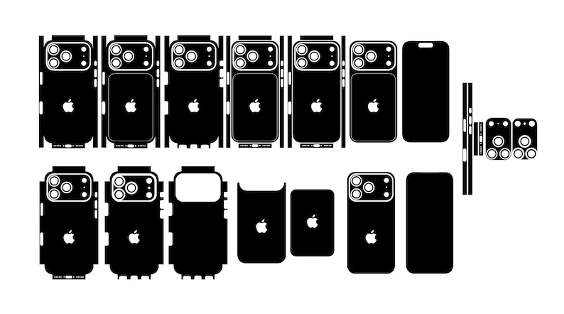 IPhone 17 Pro Case Template With Sim & Esim SVG DXF PNG Cut Files - Etsy