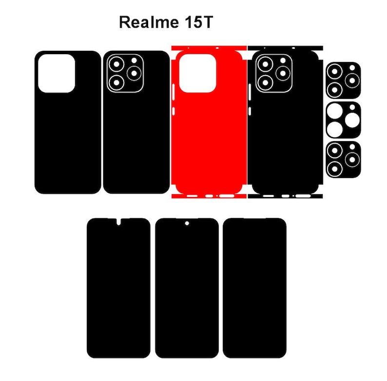 Realme 15 Pro & 15t Skin Vector Template Cut Files Svg Dxf Eps - Etsy