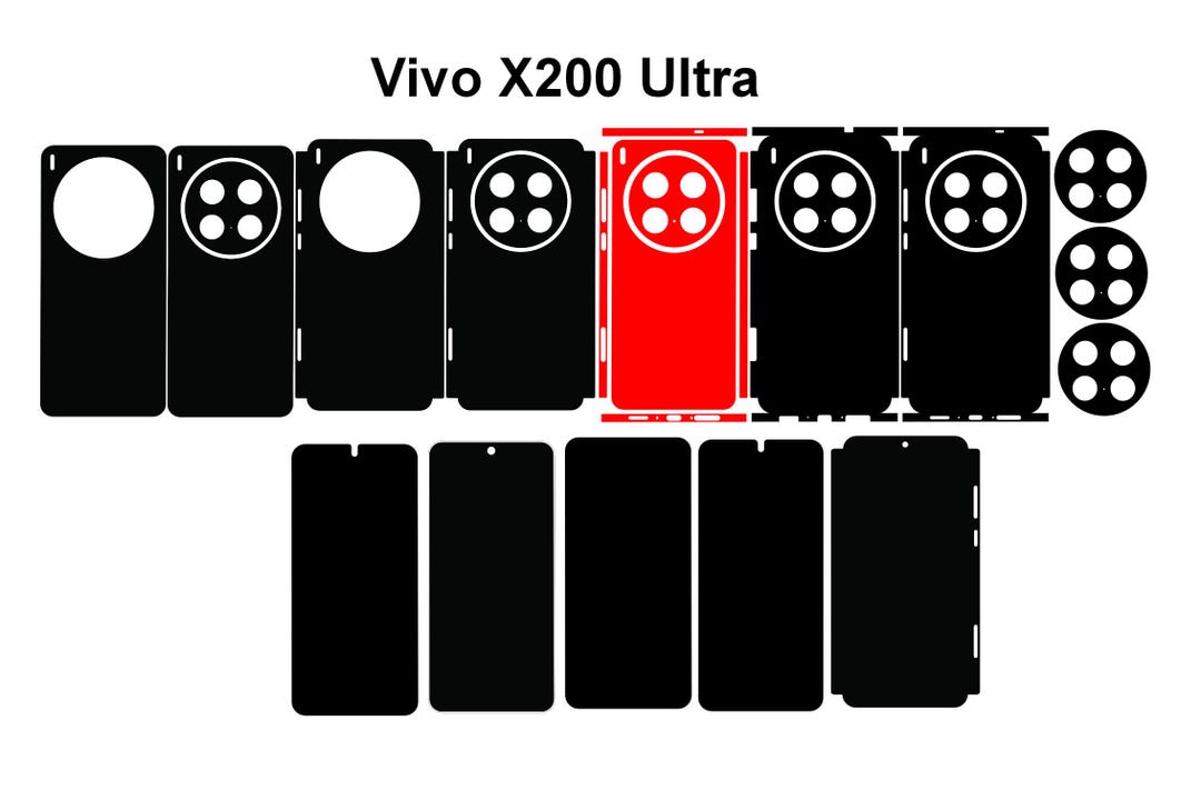 Vivo X200 Ultra Skin Cut Files SVG - Electronic Device Decal, Phone ...