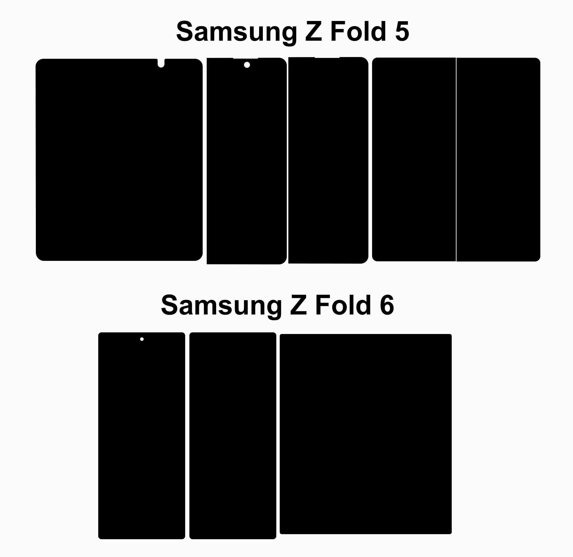 Galaxy Z Fold 5 Skin Template Vectors Custom Phone Decal Cut Files - Etsy