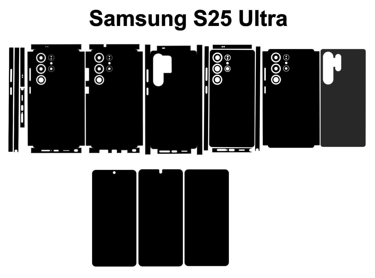 Samsung Galaxy S25 Ultra 5G Skin Template: Vector Files & Die Cut ...