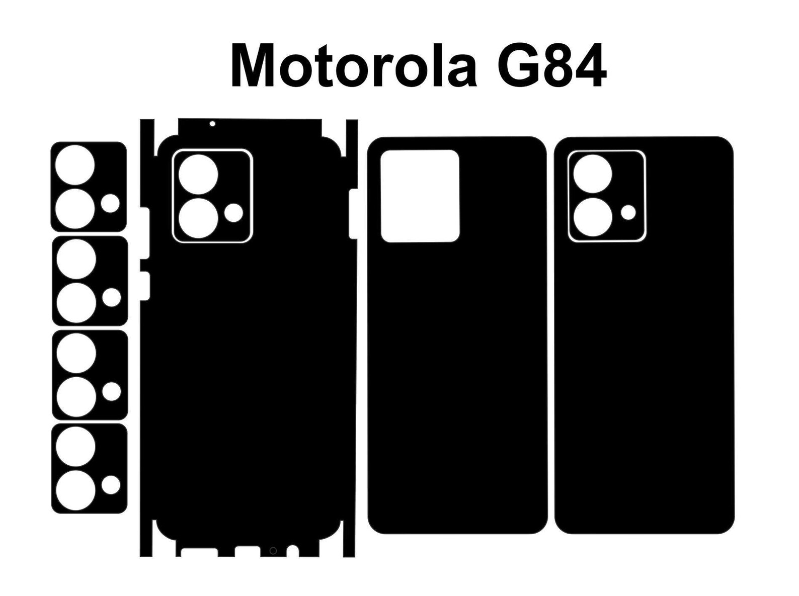 Motorola G84 Skin Vector Template SVG - Die Cut Phone Decal Design for ...
