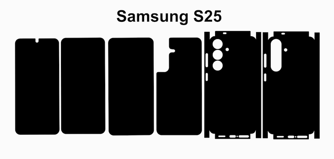 Samsung Galaxy S25 Skin Template – Vector Files & Die Cut Layout for ...