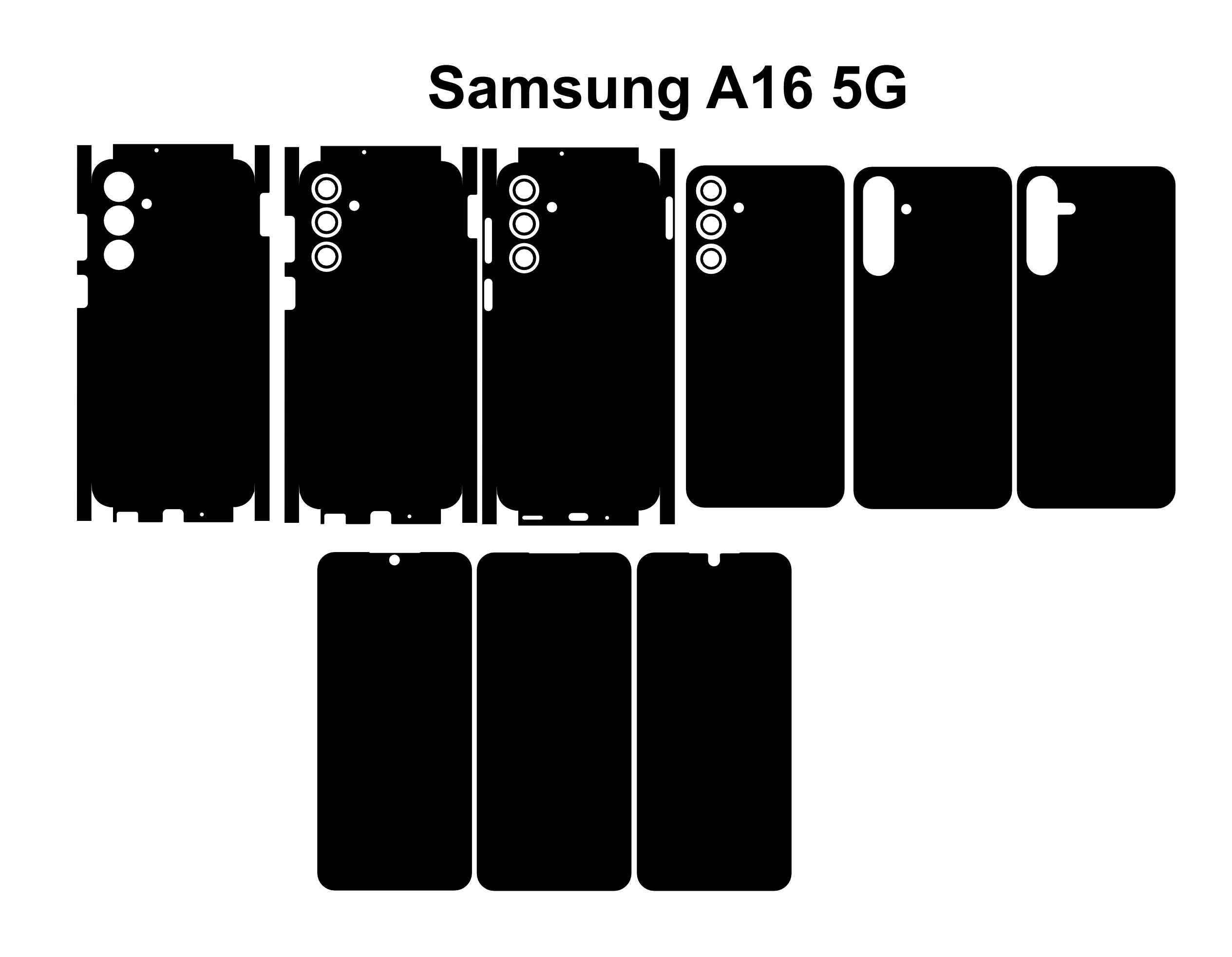 Samsung Galaxy A16 5G Skin Template: Phone Wrap Vector Cut Files - Etsy