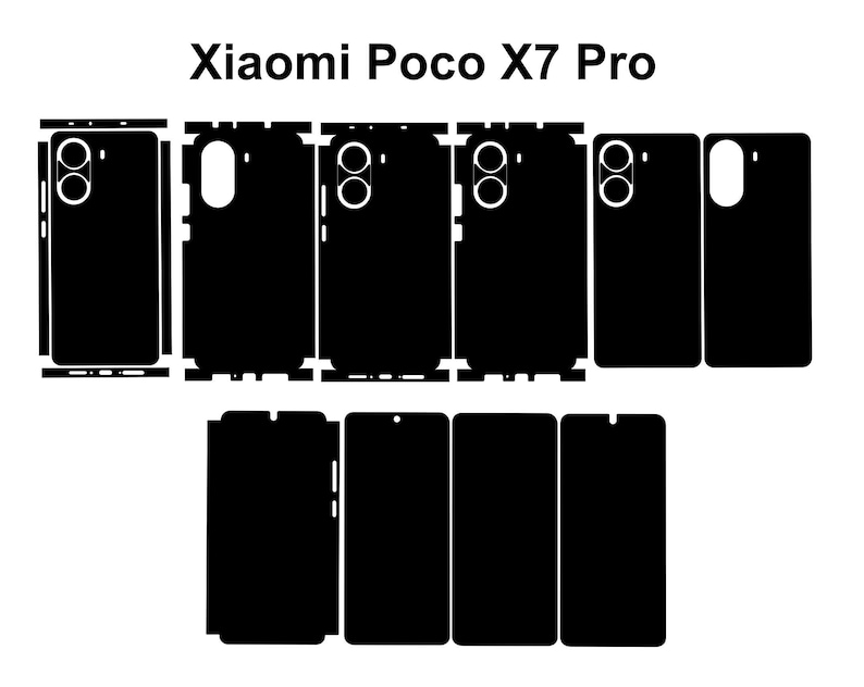 Xiaomi 17 Ultra & Poco X7 Pro Skin Template Cut Files SVG DXF PNG - Etsy