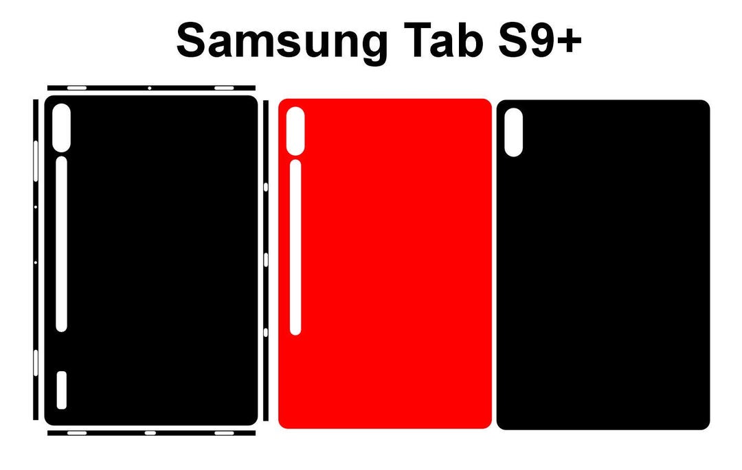 Galaxy Tab S9+ Skin Template: SVG, DXF, Vector Cut Files (digital ...