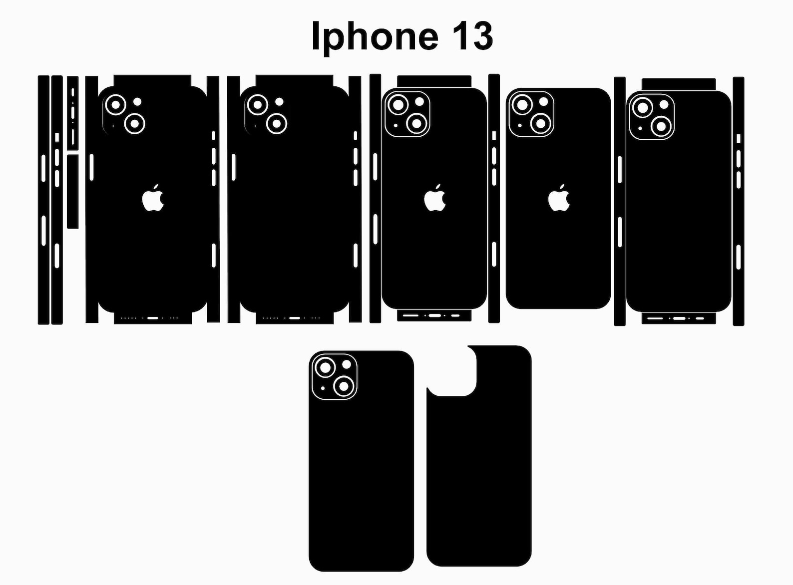 IPhone 13 Skin Vector Files: Customizable Phone Decal (digital Download ...