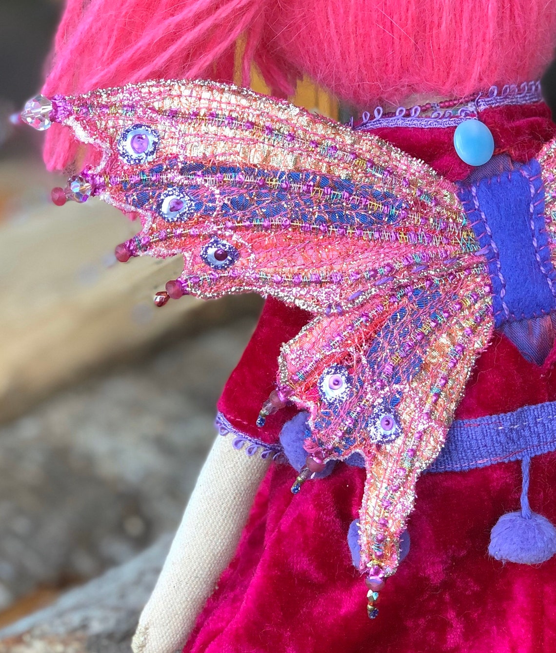 Handmade Cloth Fairy Doll Tea Stained Canvas Wired and - Etsy