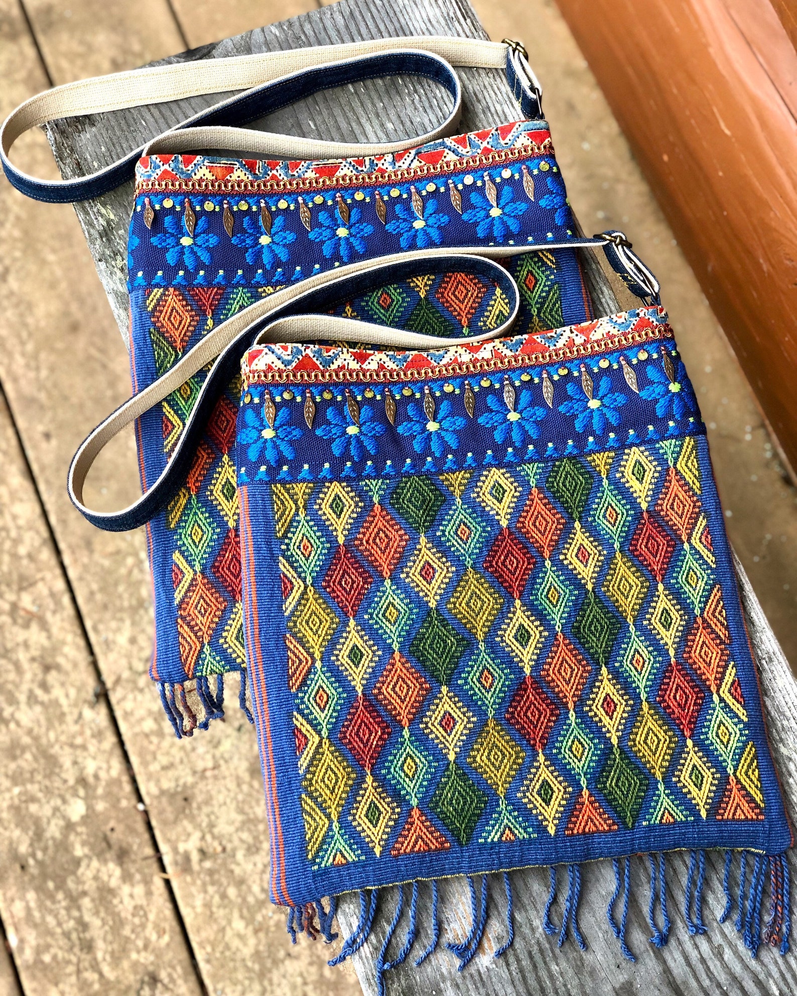 Handmade Crossbody Purse Bag Vintage Woven Textile Vintage - Etsy