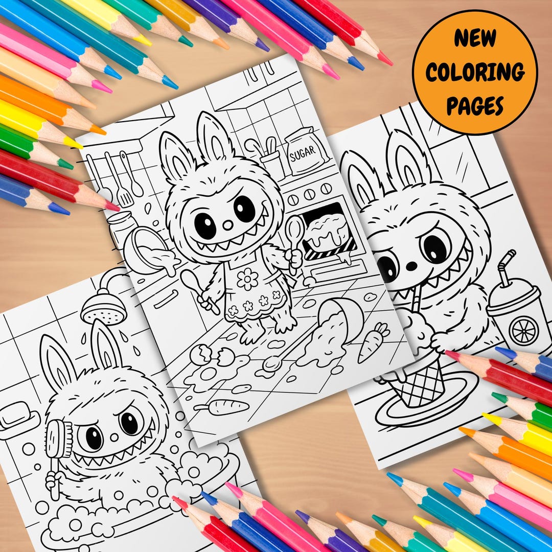 Labubu Coloring Pages – 26 Unique Printable Pages | Digitaldownload ...