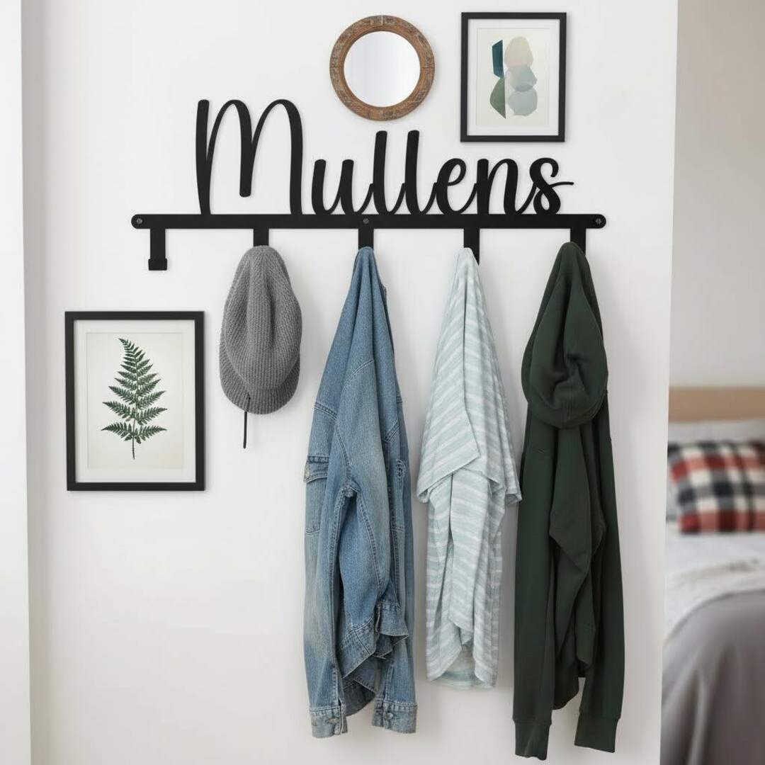 Personalized Name Coat Hooks,modern Metal Coat Rack,over Door Clothes ...