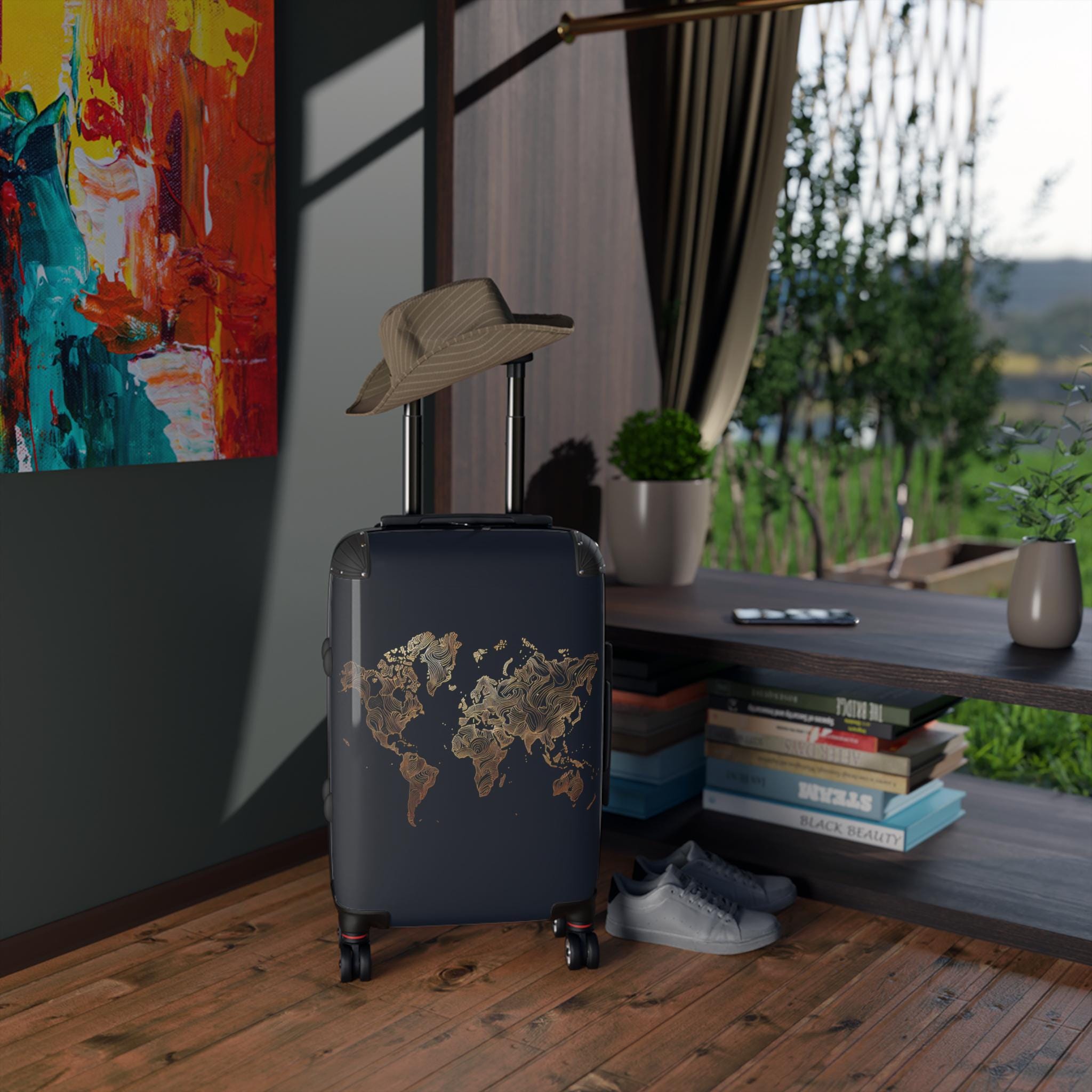 Vintage Style Travel Suitcase - Lightweight Carry-on Luggage With ...