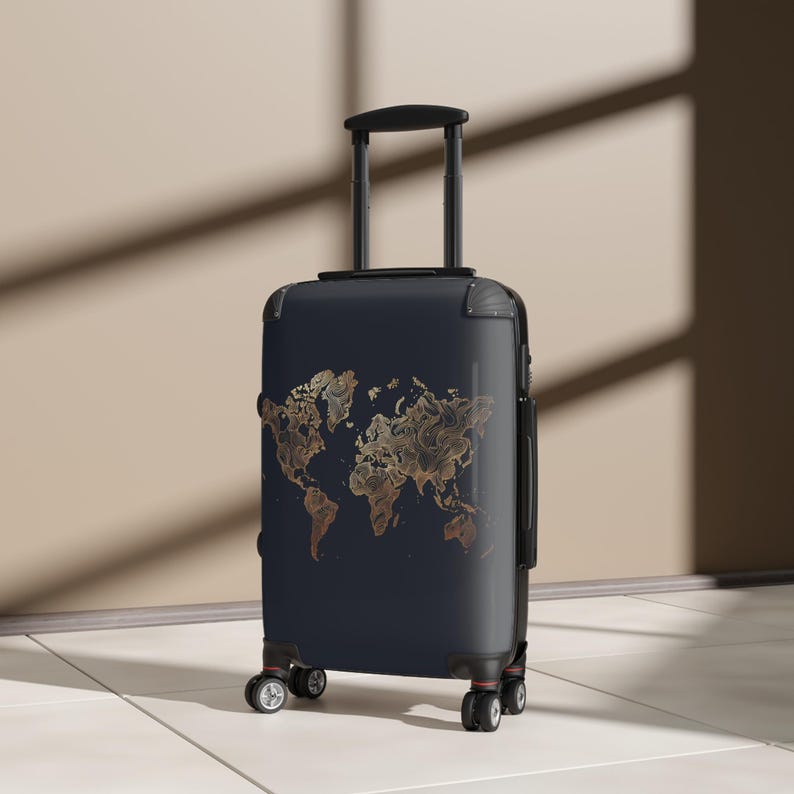Vintage Style Travel Suitcase - Lightweight Carry-on Luggage With ...