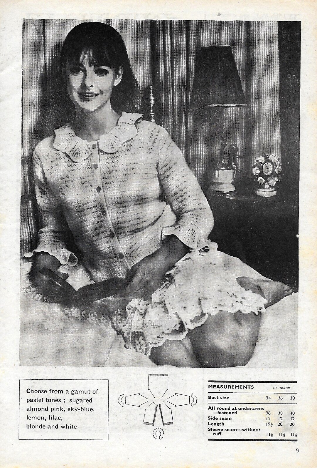 1960s Bedjacket Knitting Pattern Digital Vintage - Etsy