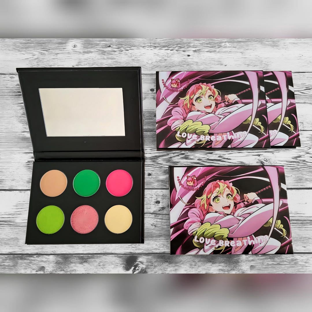 Demon Slayer Inspired Eyeshadow Palette | 6 Pan Mitsuri Breathing Style ...