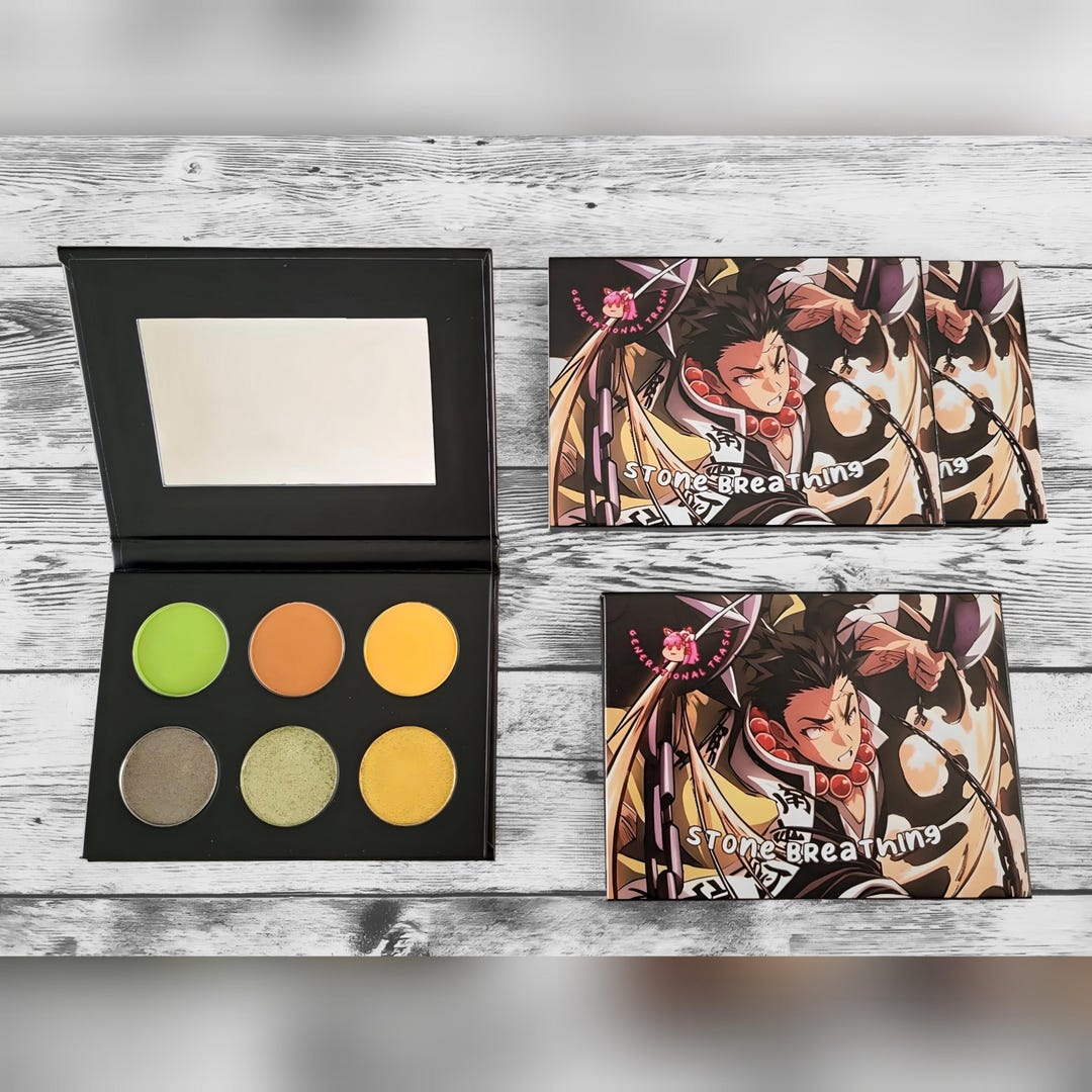 Cosplay Eyeshadow Palette | Demon Slayer Gyomei Inspired Breathing ...