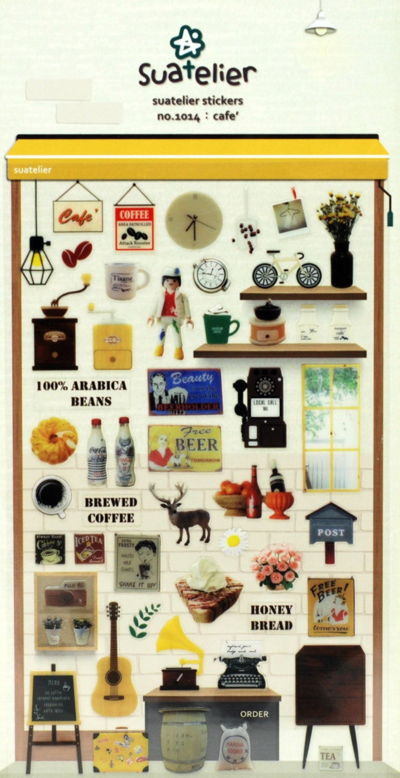 Cafe Stickers Scrapbooking Stickers-planner Stickers-erin | Etsy