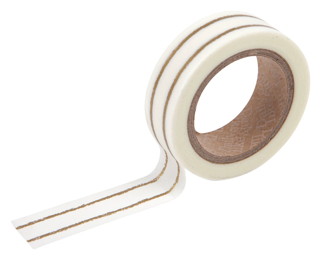 25 Double Line Gold Washi Tape-craft Supplies-card Making-gift - Etsy