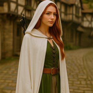 Gothic Hooded Cloak for Adult Medieval Costume Cloak Renaissance Fair ...