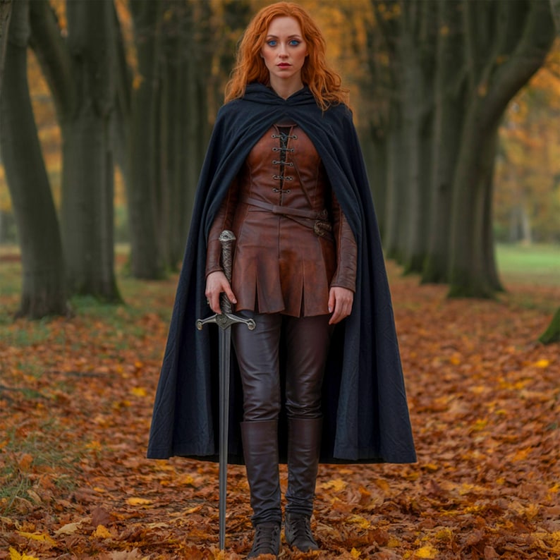 Gothic Renaissance Hooded Cloak Renaissance Short Cape Gothic Medieval ...