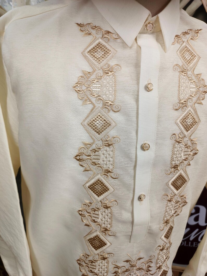 Basilio Cream Barong Tagalog - Etsy