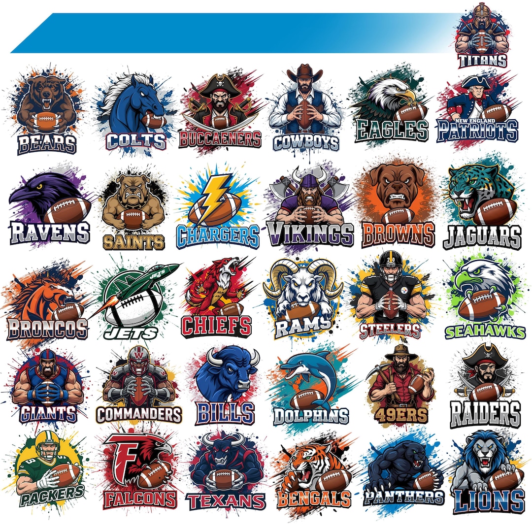 Football Mascot Clipart Bundle, Game Day PNG (Digital Download) - Etsy ...