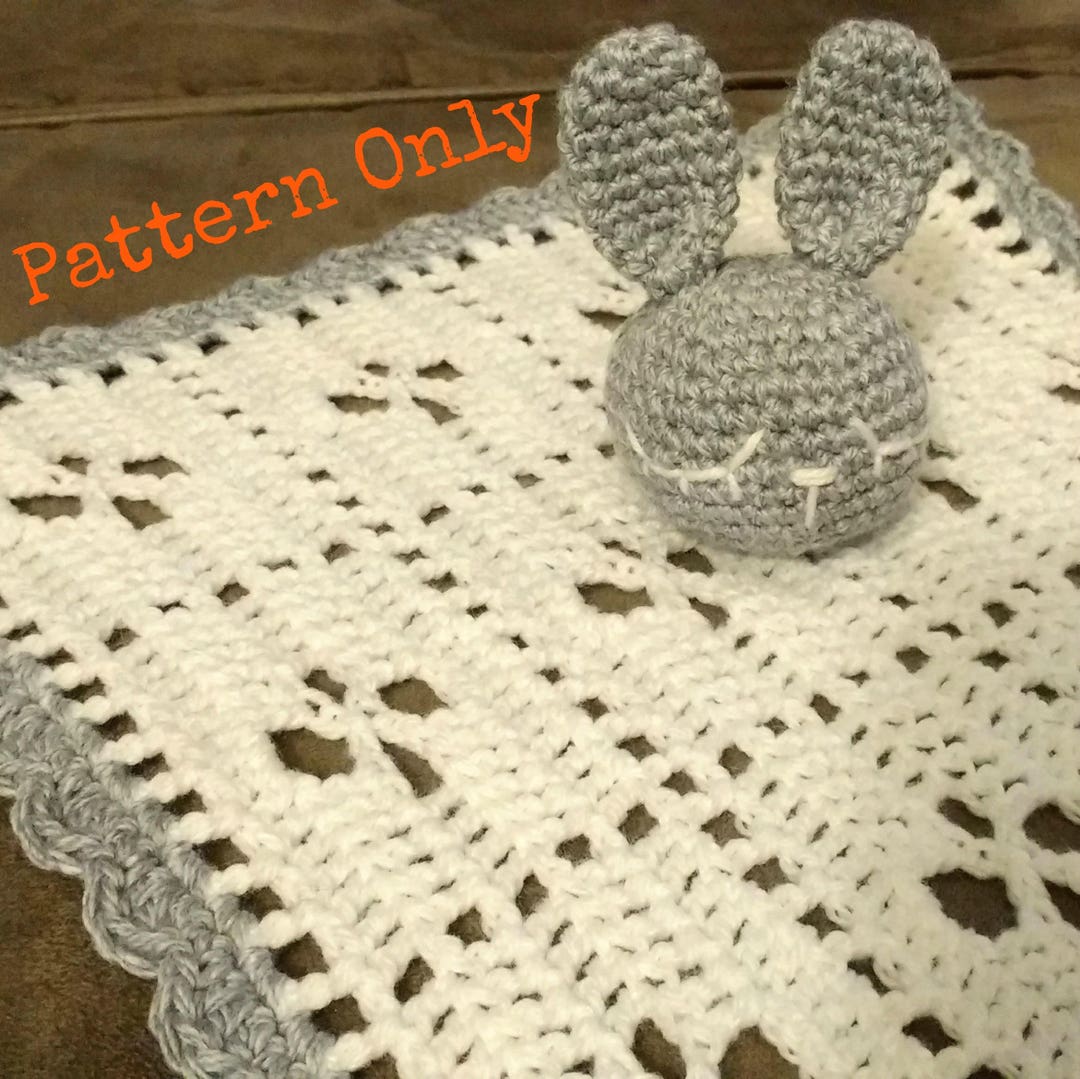 Bunny Security Blanket Crochet Pattern - PDF - Lovey - Cuddler - Rabbit ...