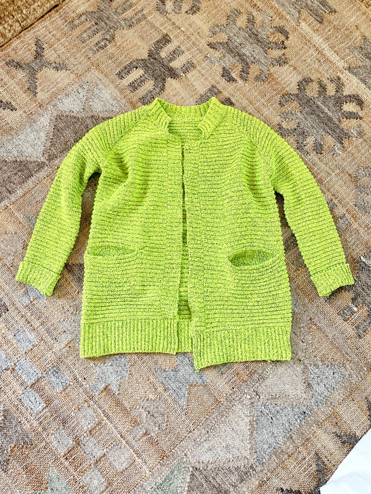 Vintage 80's Neon Vibrant Day-glo Green Ribbed Notch Neck Textured ...