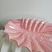 Vintage 60's Iridescent Pink Ceramic Scalloped Shell Large Trinket ...