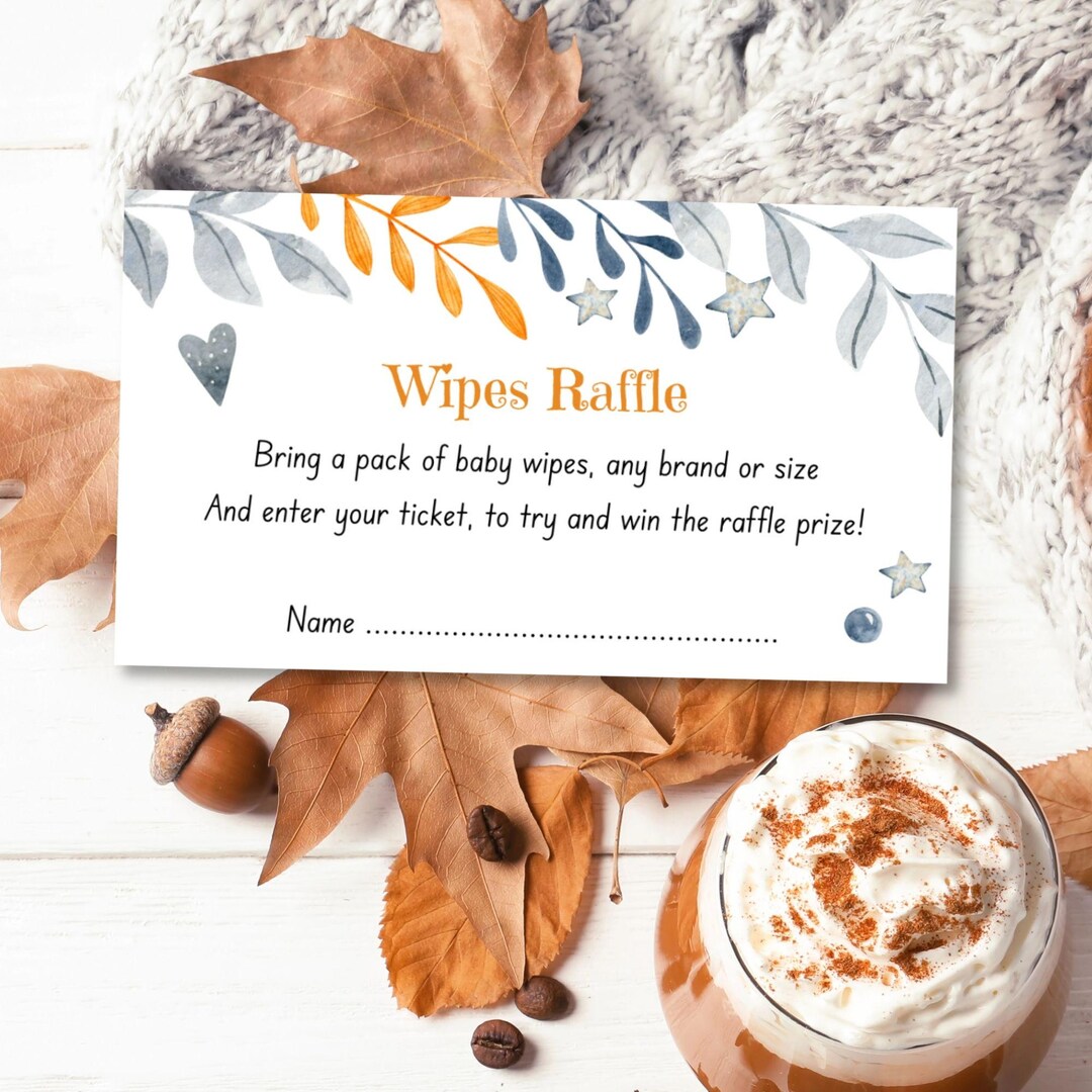 Ghost Baby Shower Wipes Raffle Ticket: Halloween Theme (editable ...