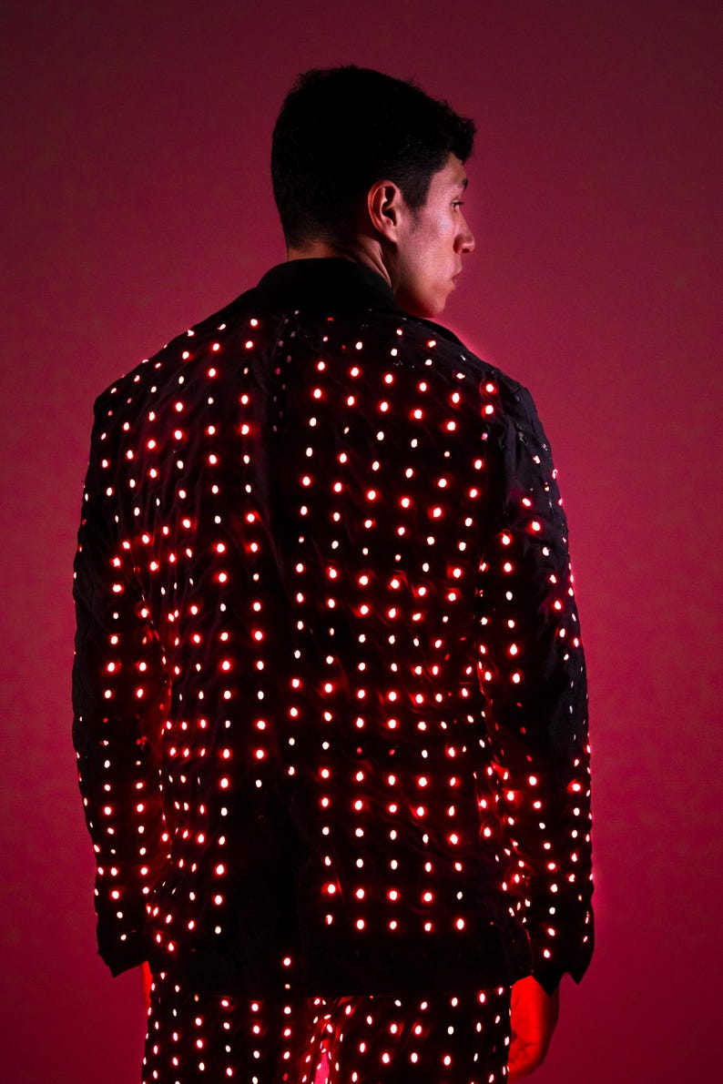 Costume LED Lumineux Homme – Veste Et Pantalon LED Pour Performances ...