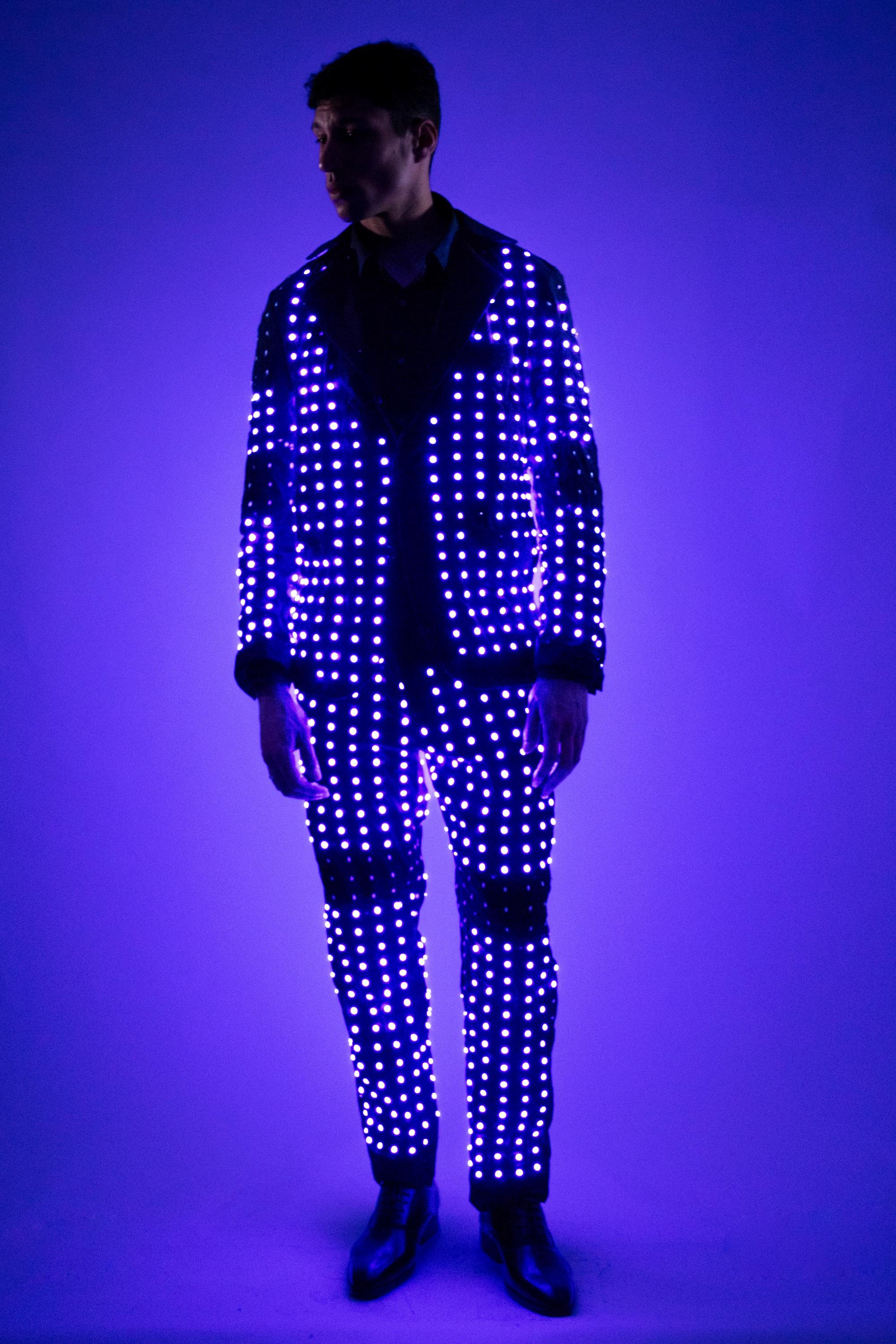 Costume LED Lumineux Homme – Veste Et Pantalon LED Pour Performances ...
