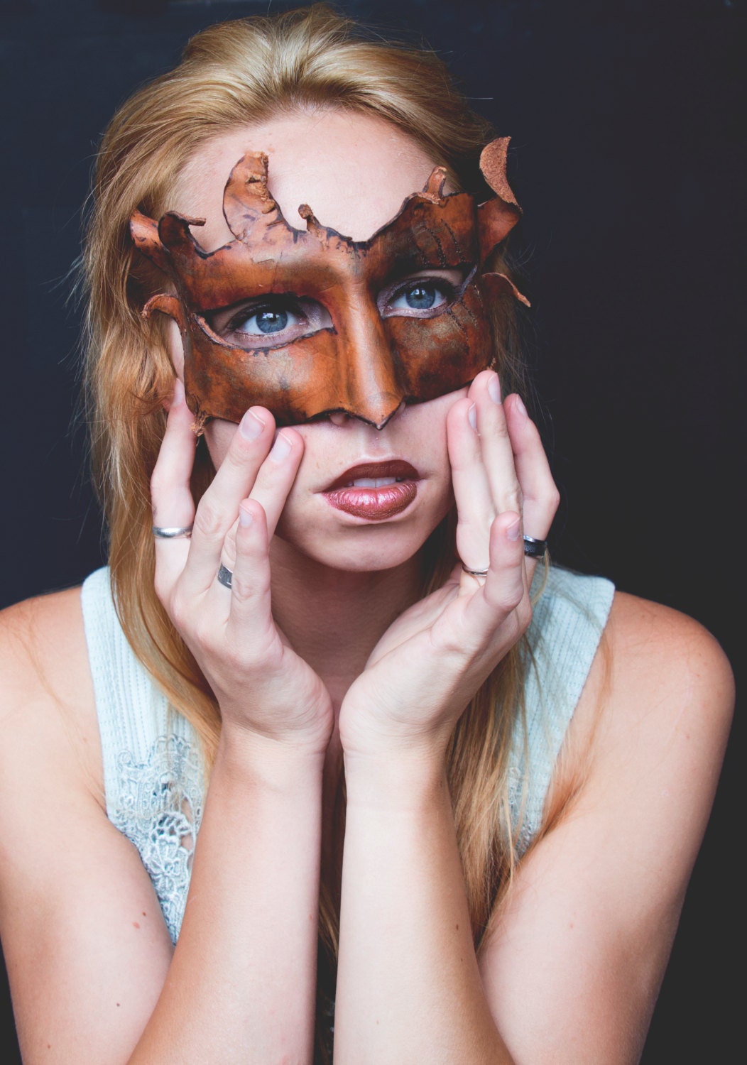 Scratched Leather Mask - Etsy