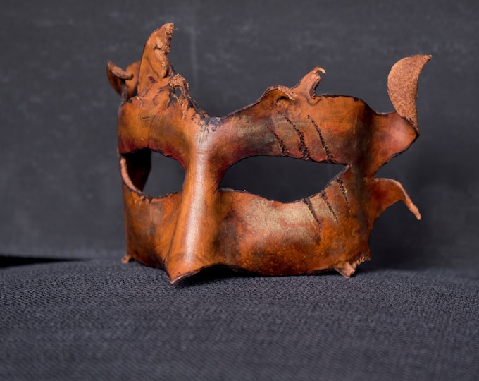 Scratched Leather Mask - Etsy