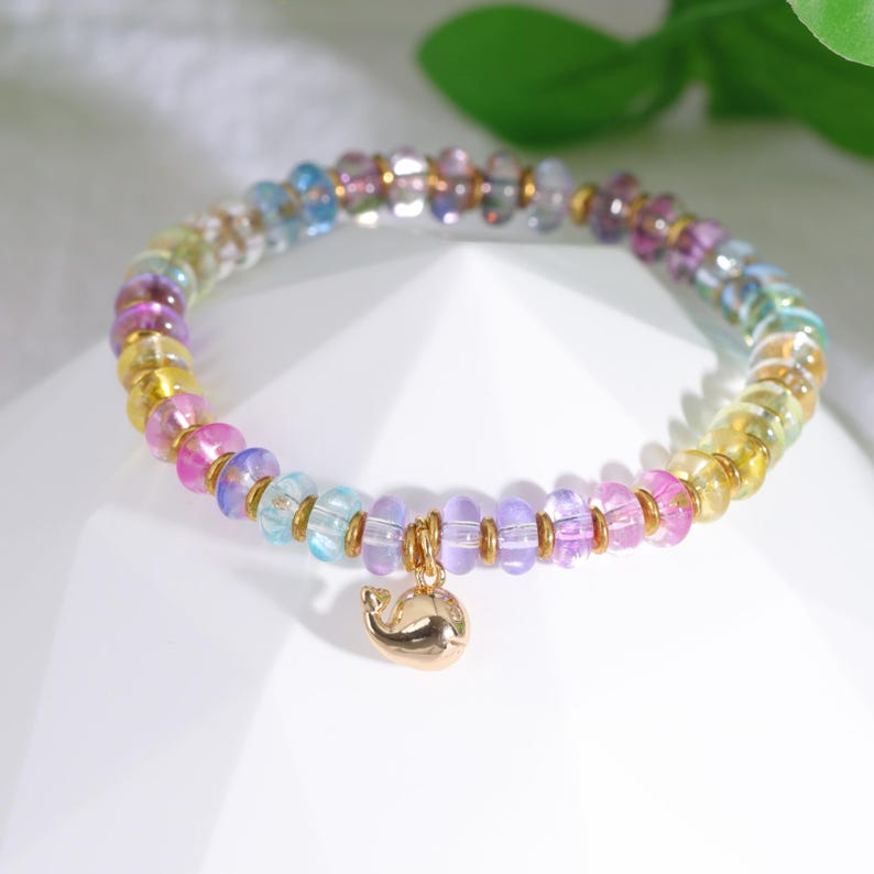 Boho Copper Fish Charm Jewelry,handmade Glass Bead Bracelet, Pregnancy ...