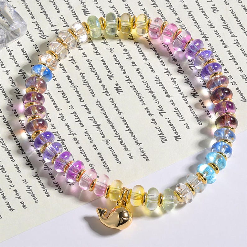 Boho Copper Fish Charm Jewelry,handmade Glass Bead Bracelet, Pregnancy ...